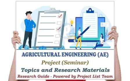 Agricultural Engineering Project Topics for Students