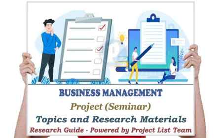 Business Management Project Topics for Final Year Students