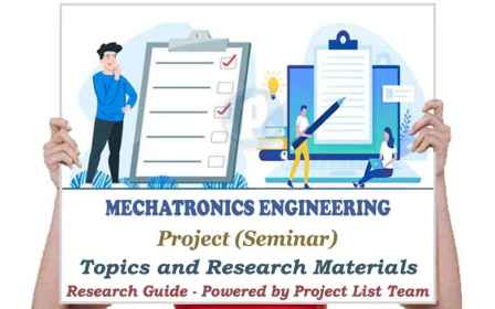 Mechatronics Engineering Project Topics for Students