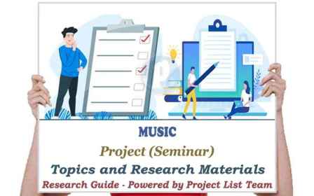 Music Project Topics for Final Year Students
