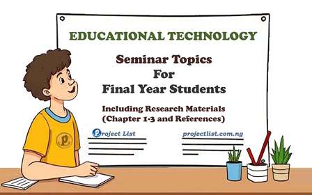 Educational Technology Seminar Topics for Students