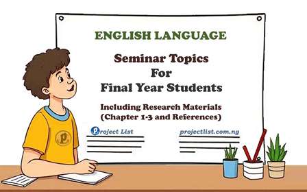 English Language Seminar Topics for Final Year Students